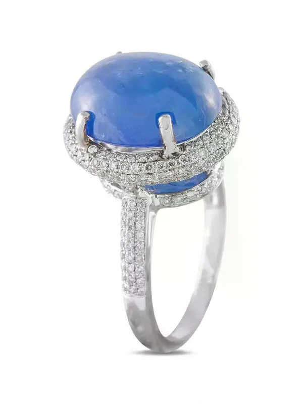 LB EXCLUSIVE Diamond And Sapphire Cabochon Ring