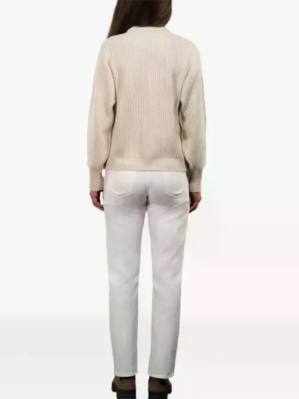 MOORER Puff-sleeve Crew-neck Sweater