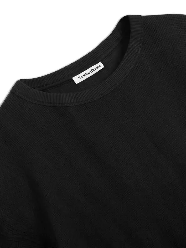 You Must Create Crew-neck Waffle Sweatshirt