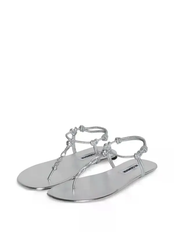 JIL SANDER Knot-strap Flat Sandals - Grey