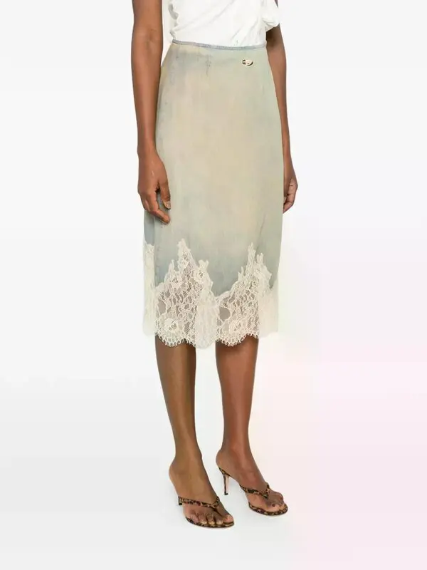 DIESEL® Lace-trim Midi Skirt
