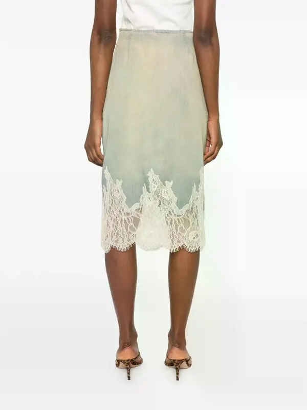 DIESEL® Lace-trim Midi Skirt