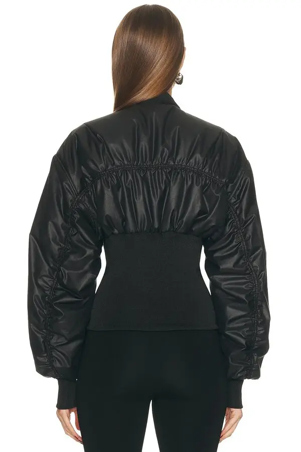 Atlein Ribbed Waist Bomber Jacket