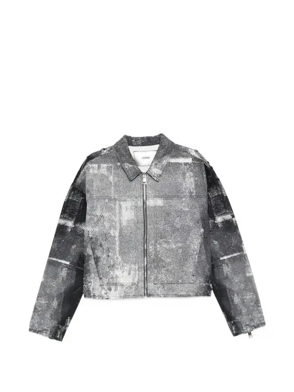 PURPLE BRAND Patterned Zip-up Jacket