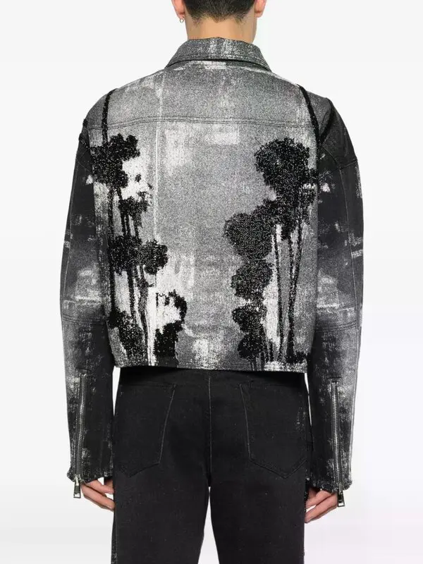 PURPLE BRAND Patterned Zip-up Jacket