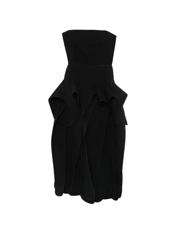 Maticevski Strapless Ruffled Midi Dress