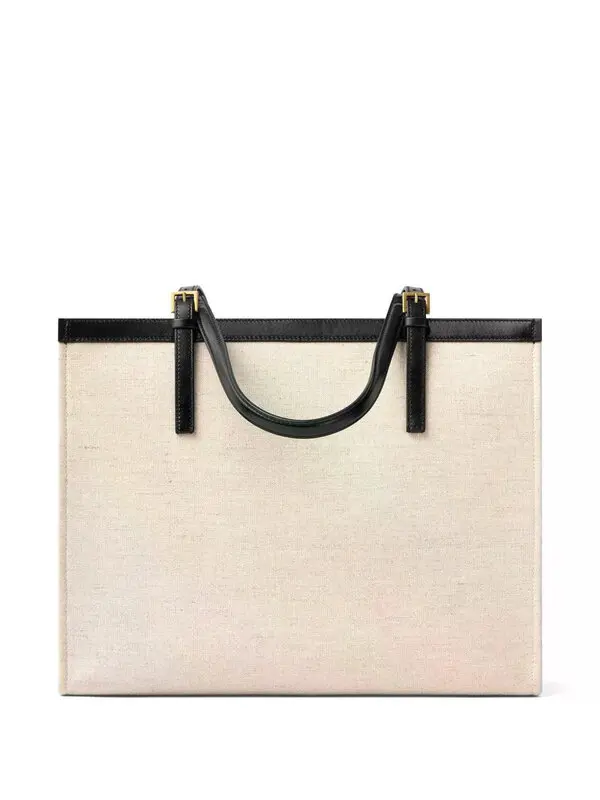 Versace Rivière Large Canvas Tote - Neutrals