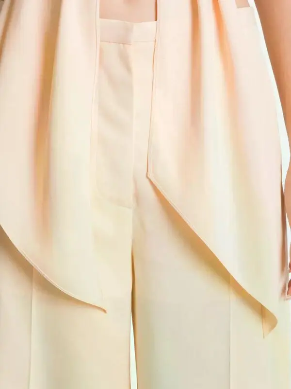 Alberta Ferretti Belted Halterneck Top - Neutrals