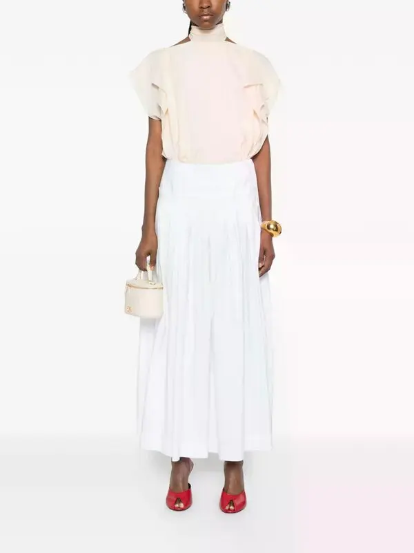 LANVIN Ruffled Tie Blouse - Neutrals