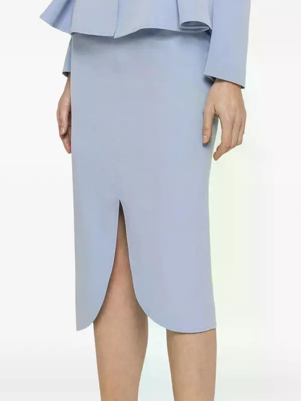 NISSA High-waisted Pencil Midi Skirt - Blue