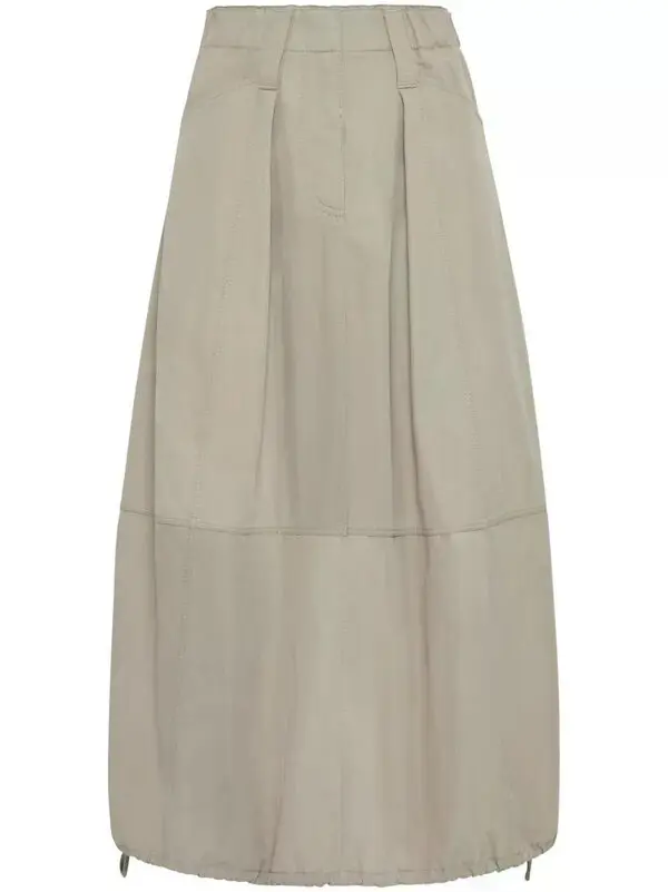 Brunello Cucinelli Drawstring Midi Skirt