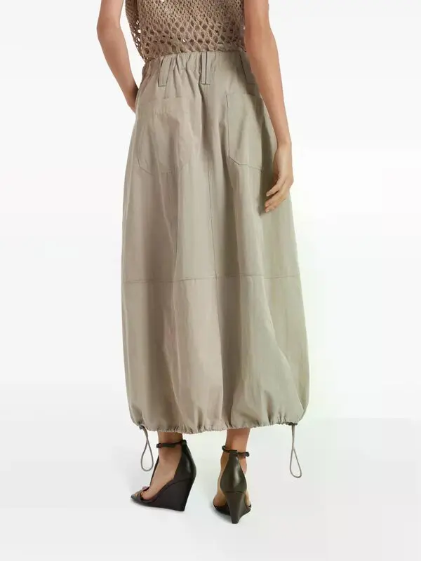 Brunello Cucinelli Drawstring Midi Skirt