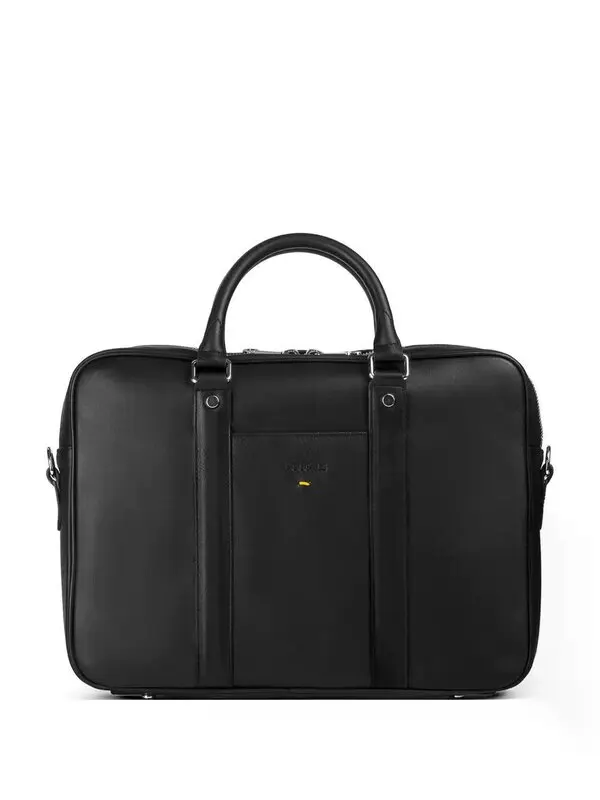DOUCAL'S Leather Top-handle Briefcase - Black