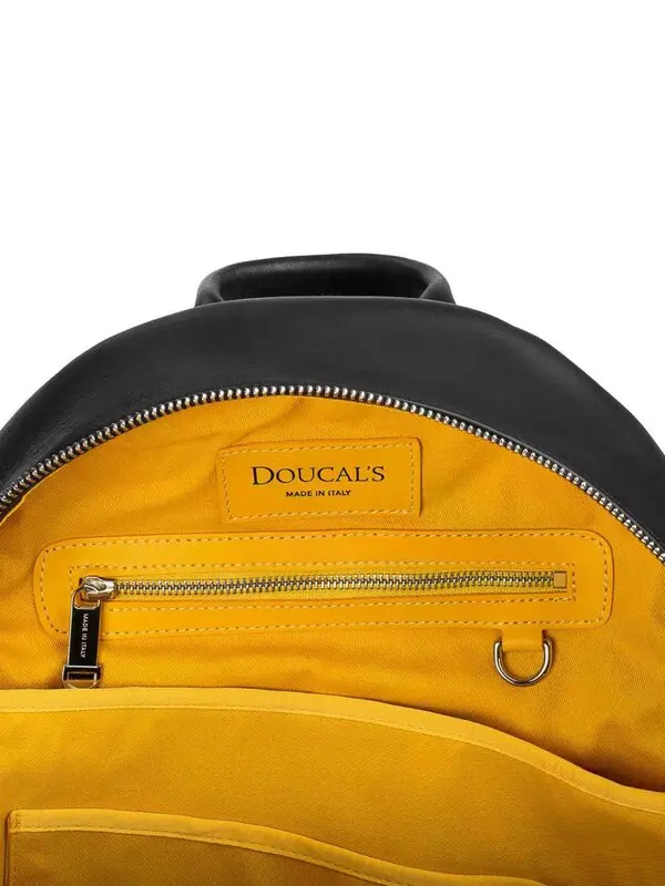 DOUCAL'S Leather Backpack - Black
