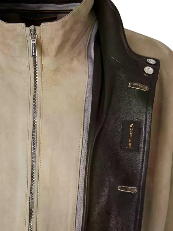 MOORER Button Zip Jacket