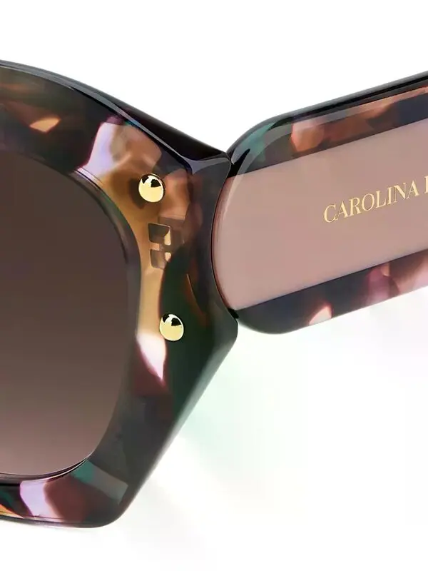 Carolina Herrera Geometric Sunglasses - Brown