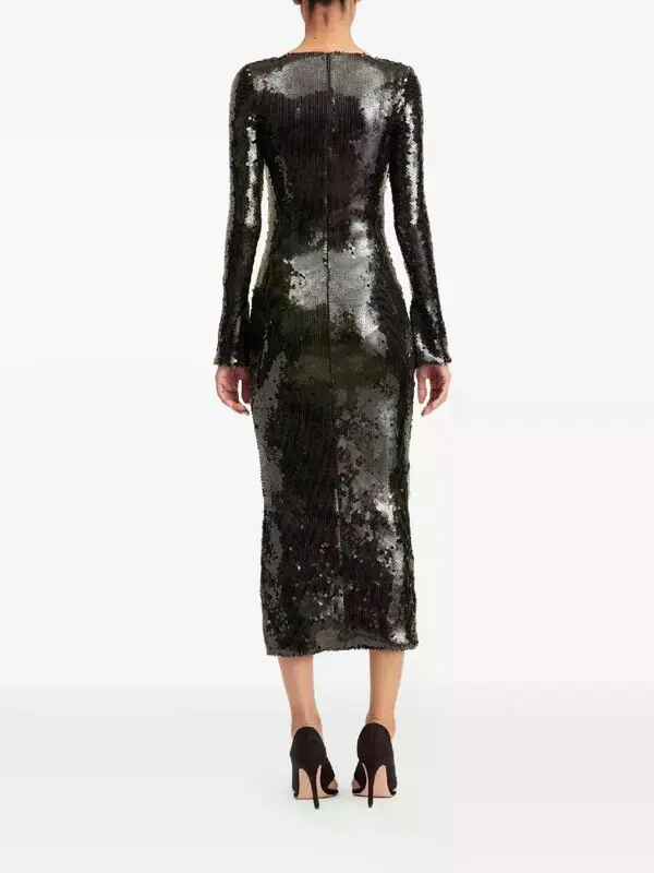 16Arlington Solaria Sequin Midi Dress - Brown
