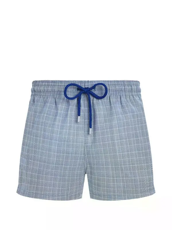Vilebrequin Prince Of Wales-check Swim Shorts - Blue