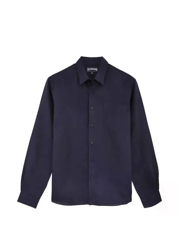 Vilebrequin Chest-pocket Linen Shirt - Blue