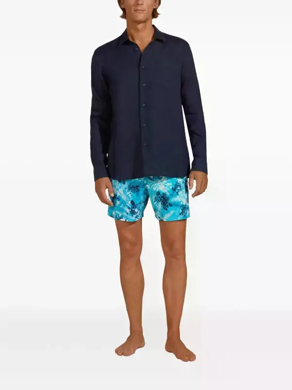 Vilebrequin Chest-pocket Linen Shirt - Blue