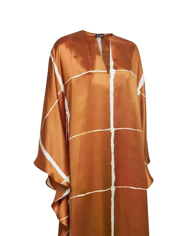 Kiton Ruffled-sleeves Maxi Dress