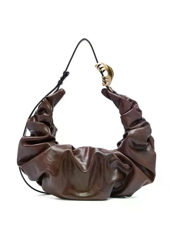 DIESEL® Gathered Shoulder Bag With Oval D Logo - Brown
