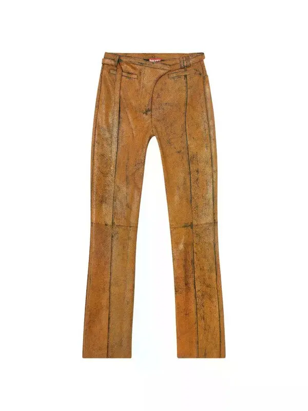 DIESEL® L-croc Leather Trousers