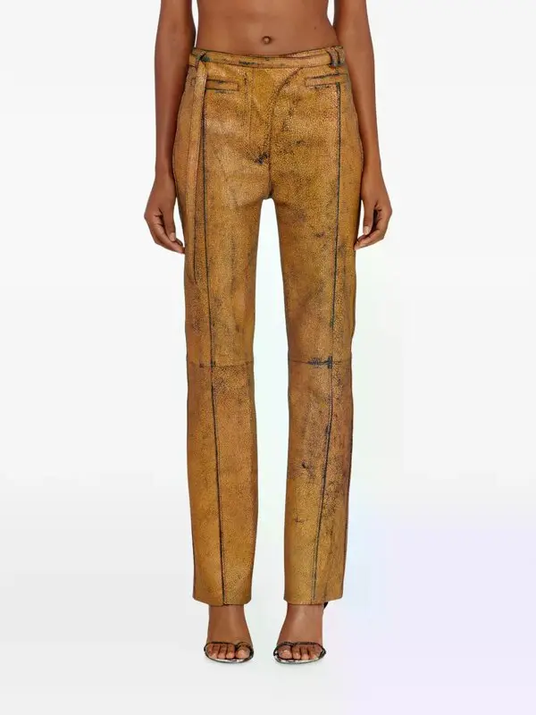 DIESEL® L-croc Leather Trousers
