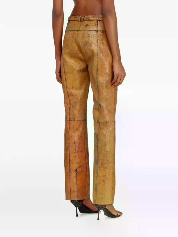 DIESEL® L-croc Leather Trousers