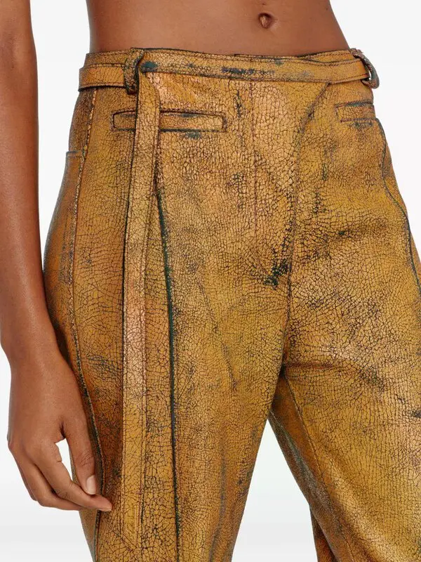 DIESEL® L-croc Leather Trousers