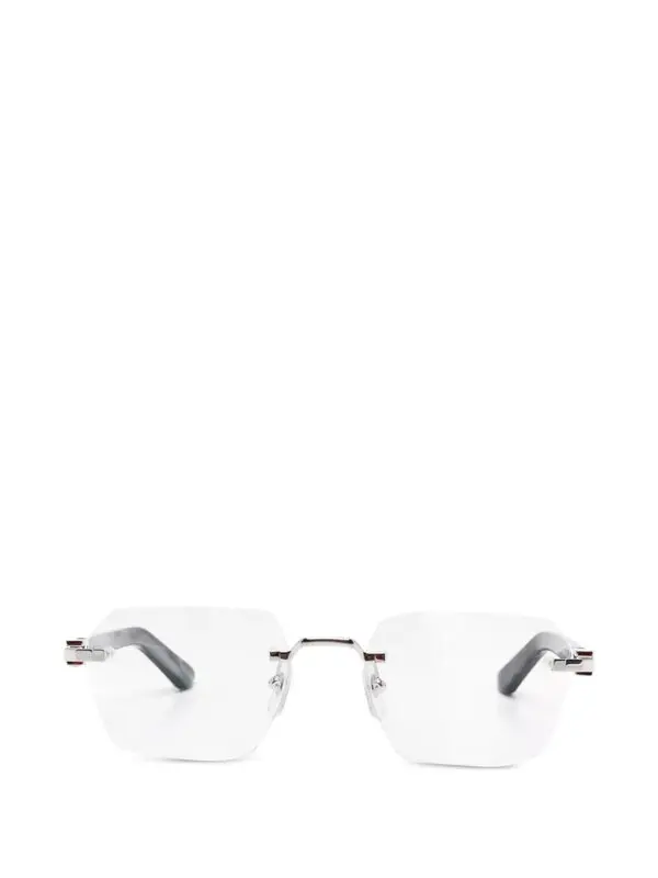 Cartier Rectangle-frame Glasses - Grey