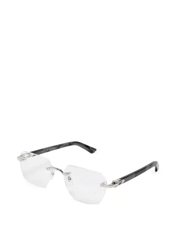 Cartier Rectangle-frame Glasses - Grey