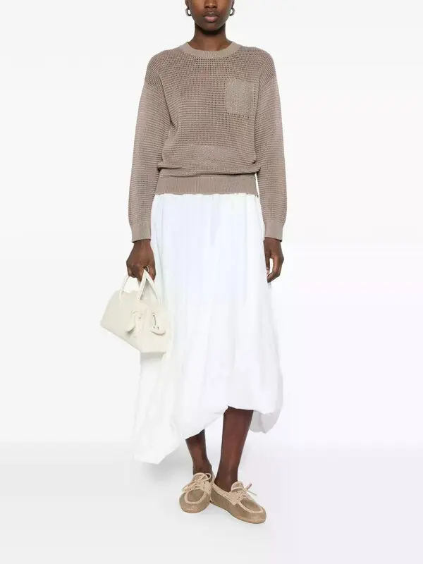 Peserico Open Knit Crew Neck Sweater