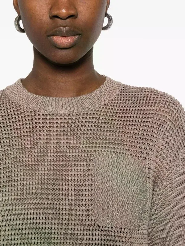 Peserico Open Knit Crew Neck Sweater