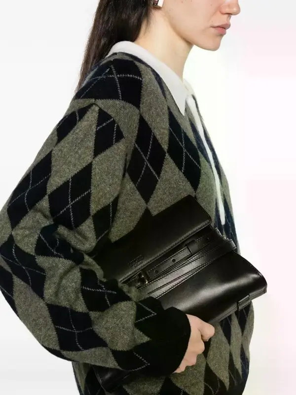 Moschino Leather Buckle Shoulder Bag