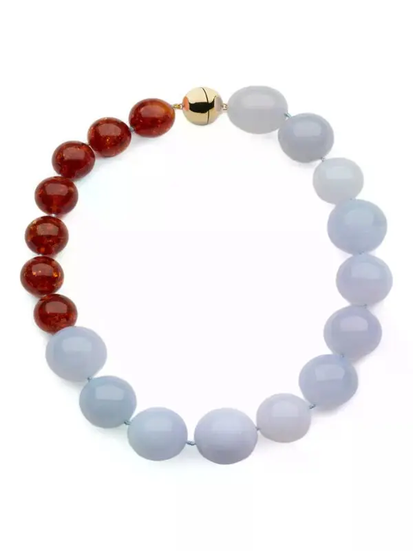 LUMINOUS 27 Bolas Duo Chalcedony Necklace