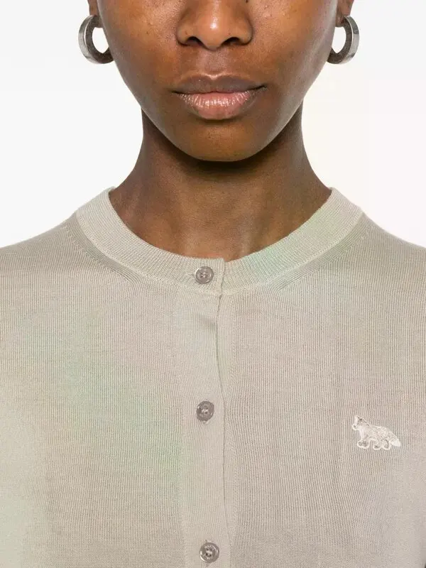 Maison Kitsuné Fox Motif Buttoned Cardigan
