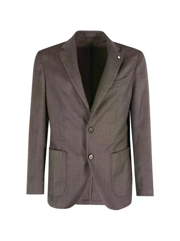 L.B.M. Notched-lapels Blazer - Brown
