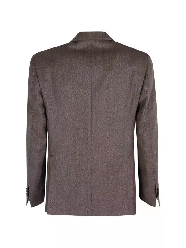 L.B.M. Notched-lapels Blazer - Brown