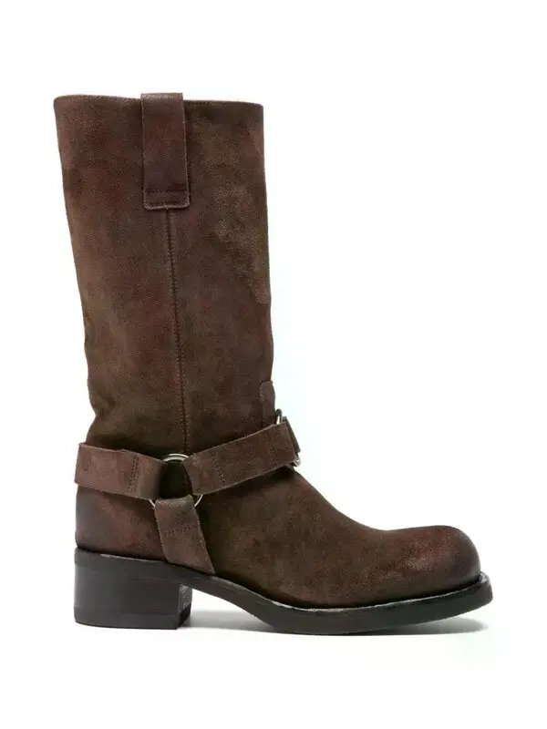 Officine Creative Suede Biker Boots