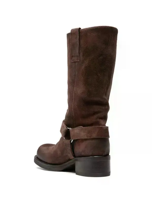 Officine Creative Suede Biker Boots