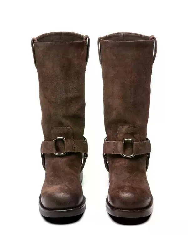 Officine Creative Suede Biker Boots