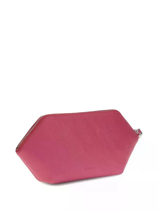 GANNI Grained Leather Pouch With Wrist Strap