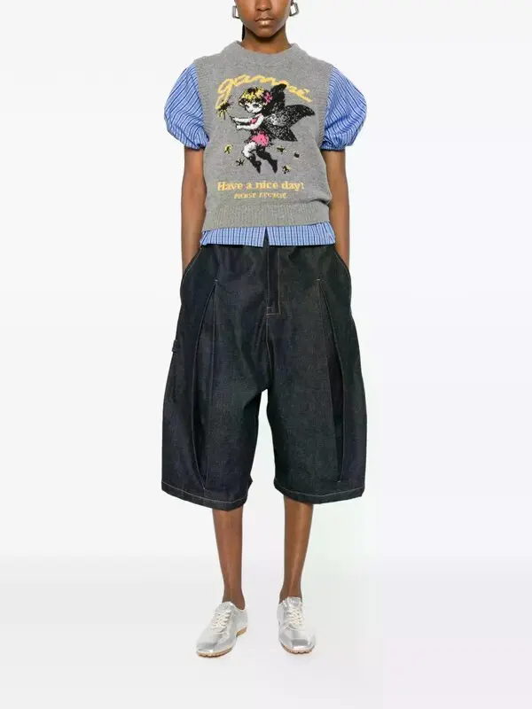 GANNI Graphic Vest - Grey