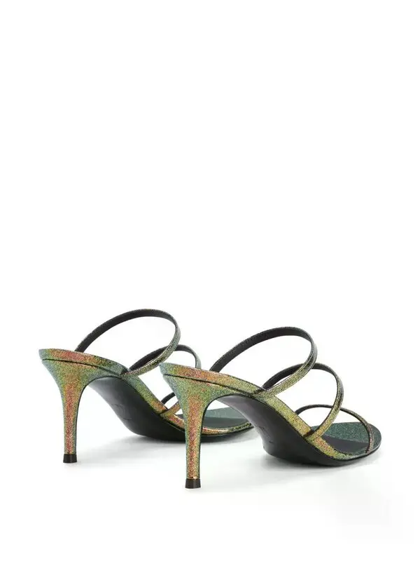 GIUSEPPE ZANOTTI Alimha 70mm Leather Sandals - Green