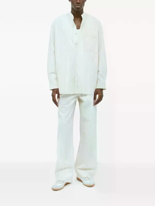 TEKLA Striped Tie-waist Trousers