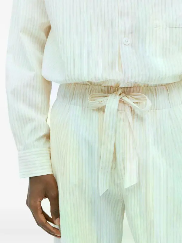 TEKLA Striped Tie-waist Trousers