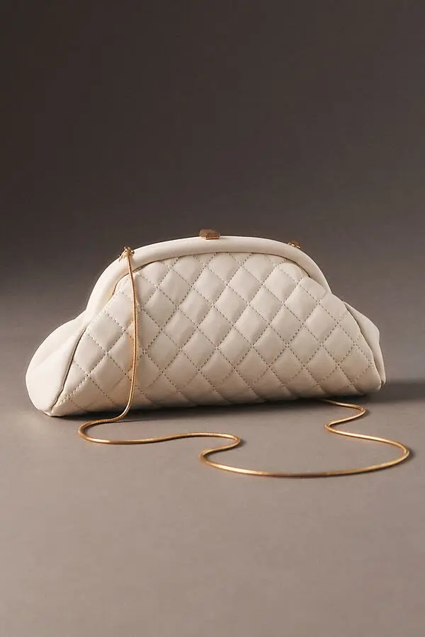 URBAN EXPRESSIONS Ava Quilted Clutch - Ivory
