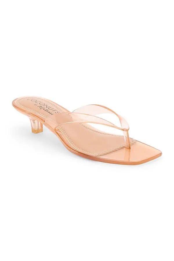Matisse Margo Flip-flop Kitten Heel Sandals - Natural