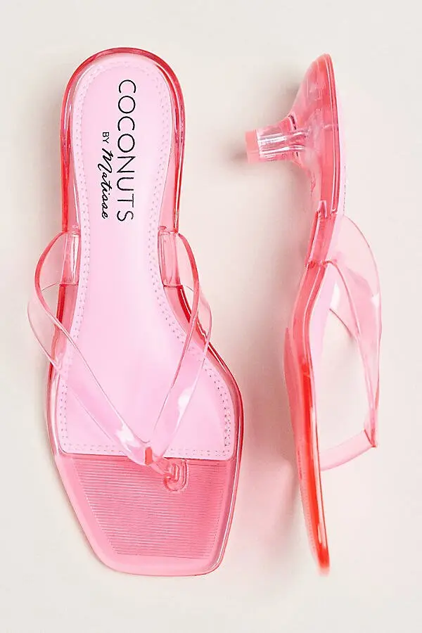 Matisse Margo Thong Kitten Heel Sandals - Pink